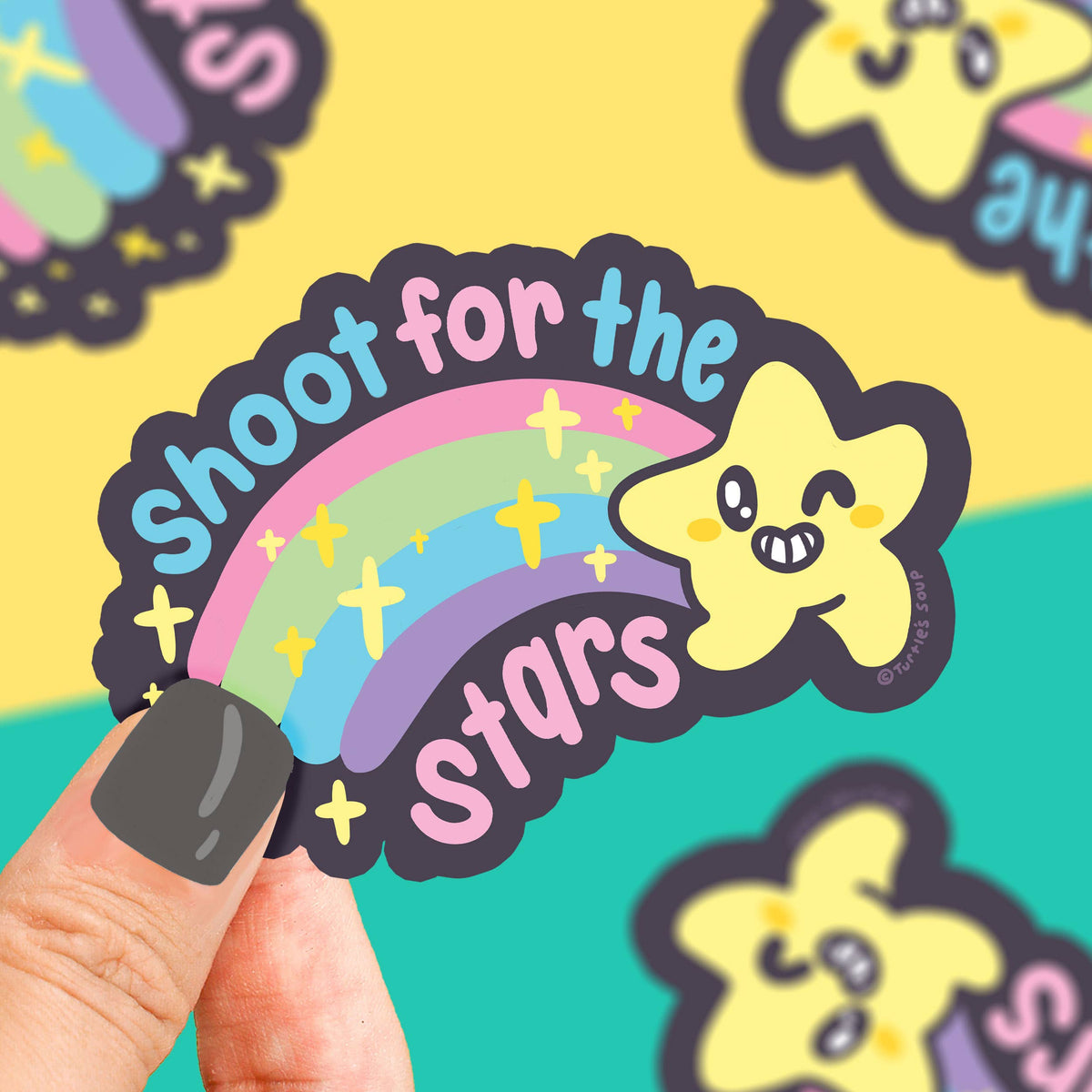 Shoot for the Stars Shooting Star Vinyl Sticker – Orange Otter Toys