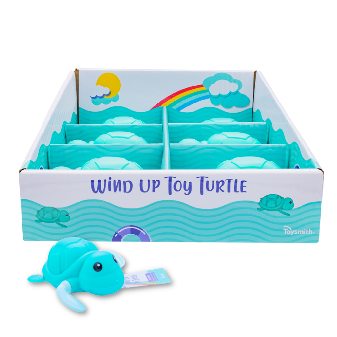 Toysmith Wind Up Turtle – Orange Otter Toys