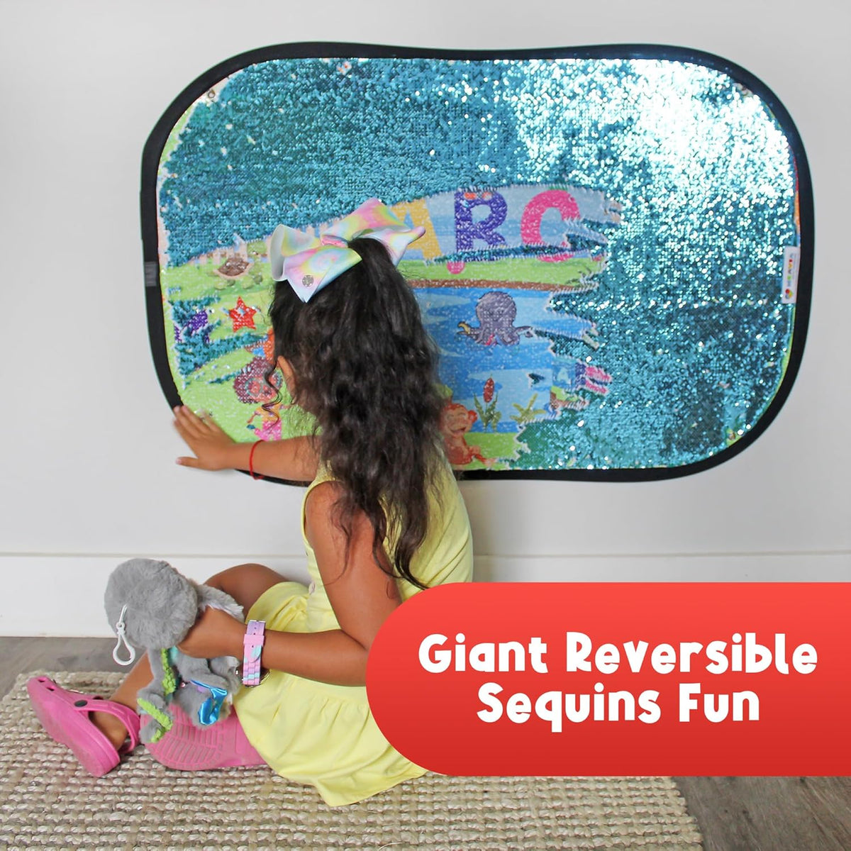 Giant Reversible Rainbow Sequins Toy – Orange Otter Toys