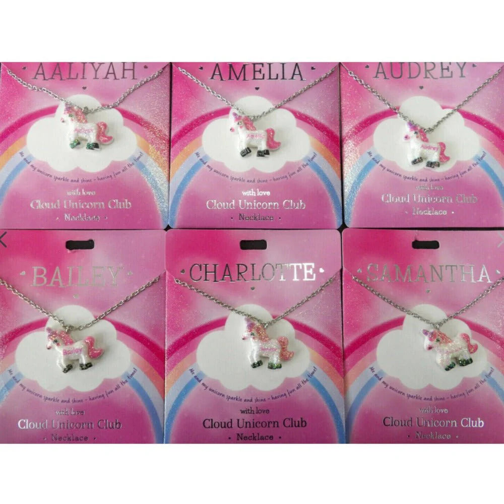 Cloud Unicorn Club Personalized Necklace (M-Z) – Orange Otter Toys